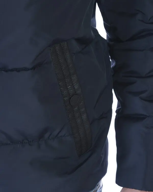 EA7 Padded Hooded Jacket With Zip-up And Logo Detail