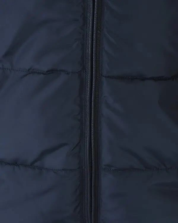 EA7 Padded Hooded Jacket With Zip-up And Logo Detail