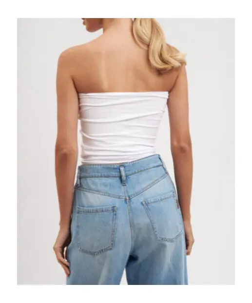 Brunello Cucinelli Strapless Top - White