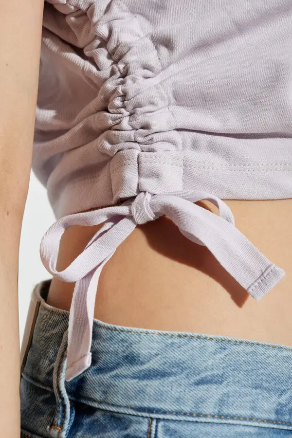 ALLSAINTS Ruched Tie-side Cropped Top - No