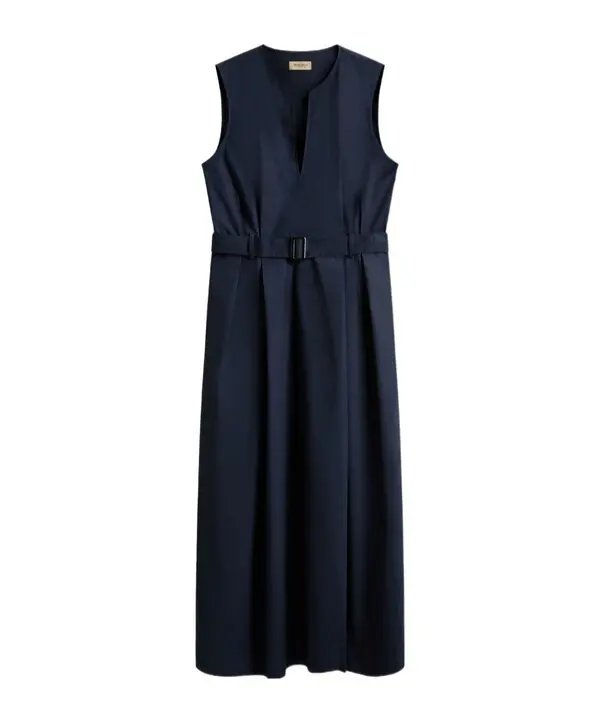 Woolrich Sleeveless V-neck Belted Dress