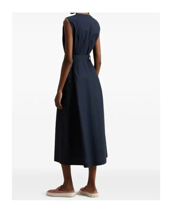 Woolrich Sleeveless V-neck Belted Dress
