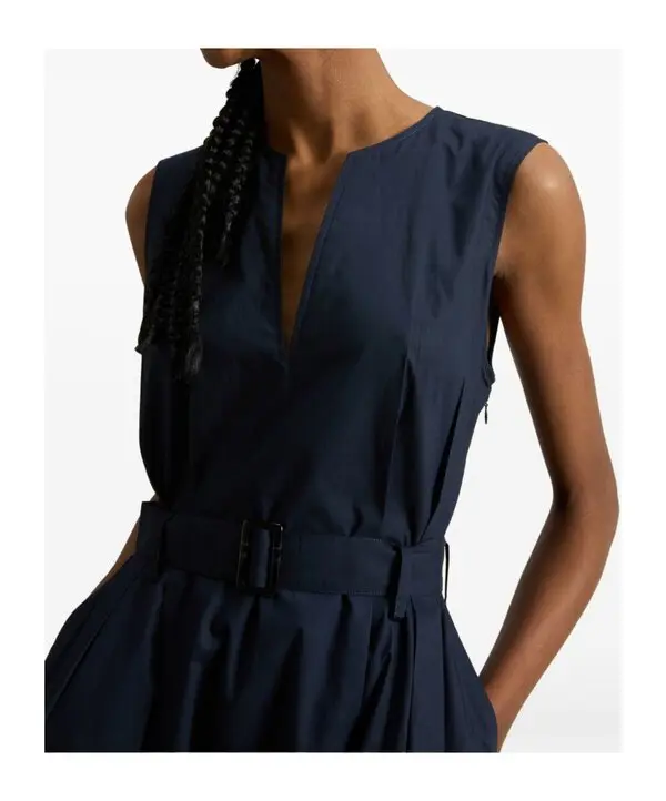 Woolrich Sleeveless V-neck Belted Dress