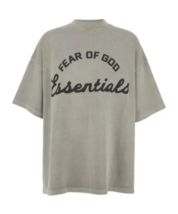 Fear Of God Logo Oversized T-shirt - Gray