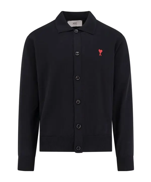 Ami De Coeur Knitted Cardigan - Black