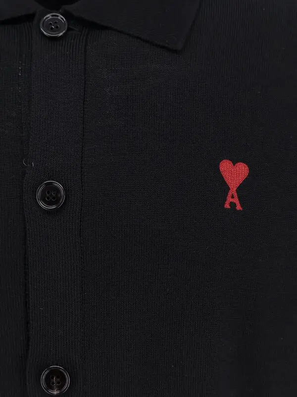 Ami De Coeur Knitted Cardigan - Black