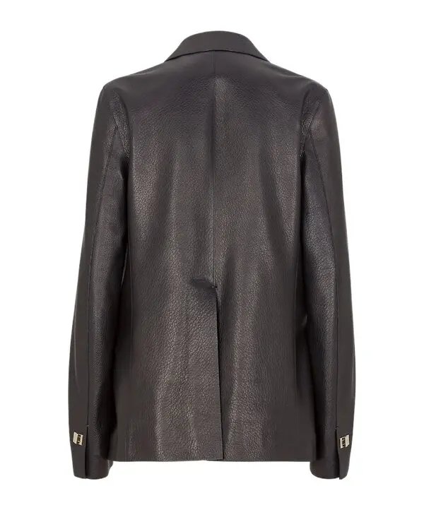 Fendi Leather Blazer - Black