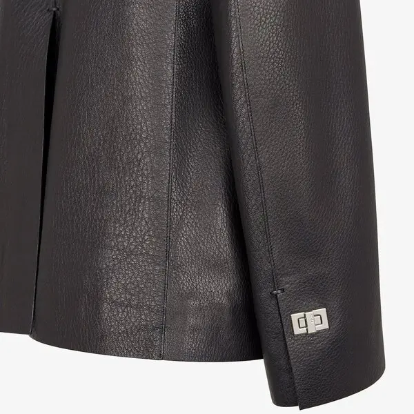 Fendi Leather Blazer - Black
