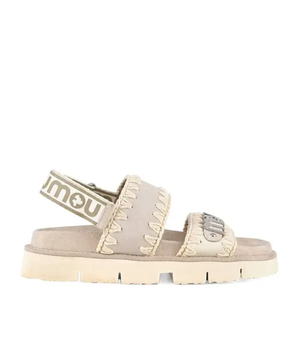 Mou Back Strap Bio Sandals With Metal Decoration