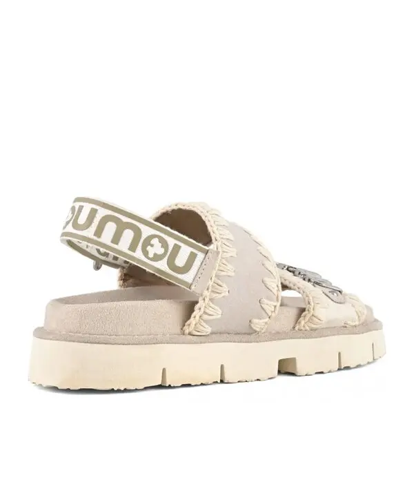Mou Back Strap Bio Sandals With Metal Decoration