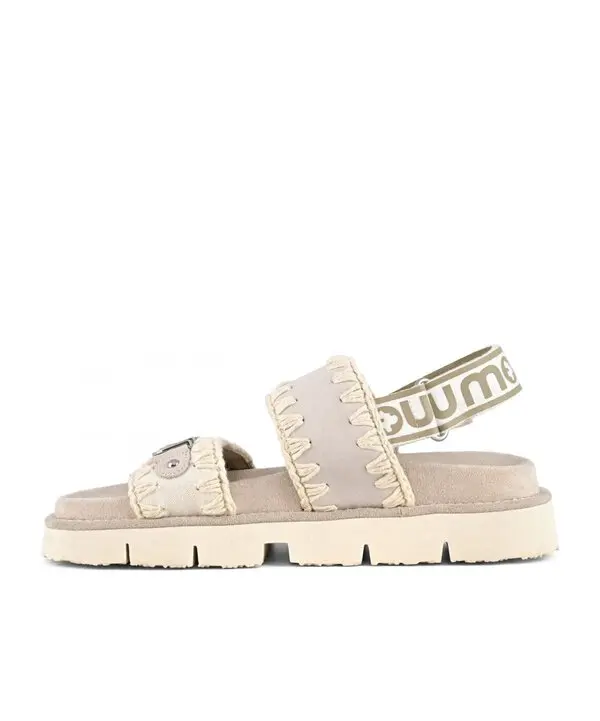 Mou Back Strap Bio Sandals With Metal Decoration