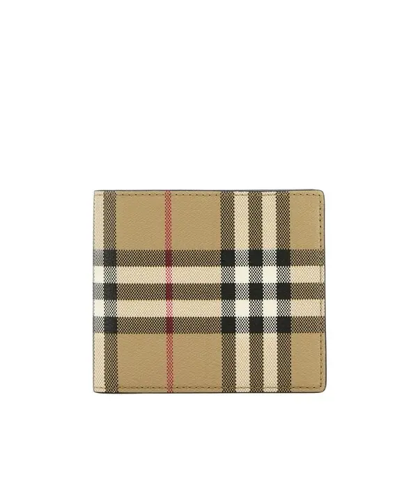 Burberry Check Pattern Bi-fold Wallet - Multi-color