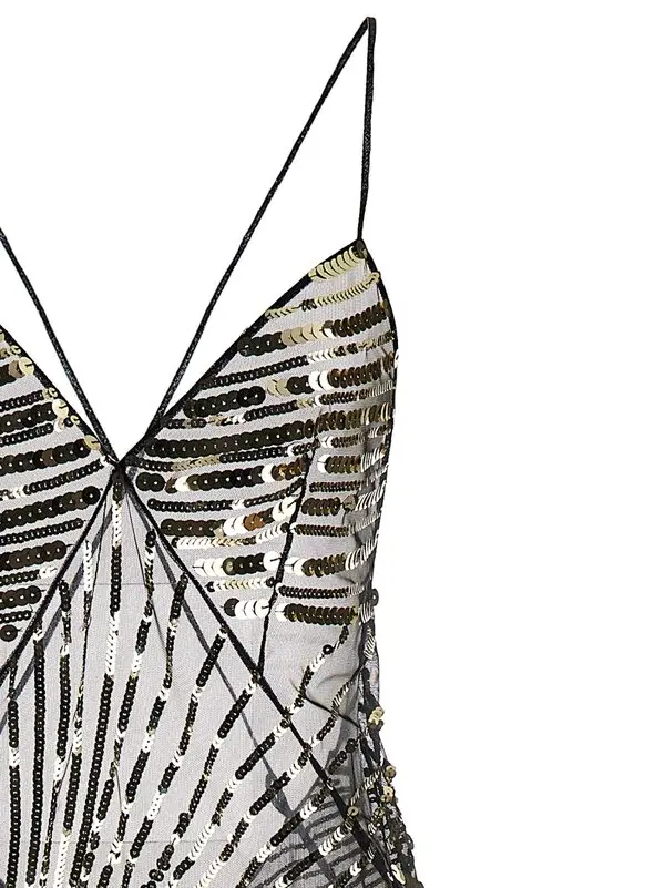 Emilio Pucci Iride Sequin Embellished Asymmetric Maxi Dress