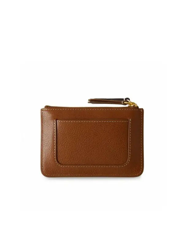 Mulberry Logo Engraved Zipped Coin Pouch