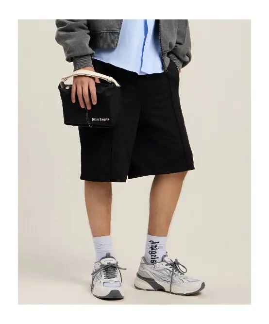 Palm Angels Curved Logo Track Shorts