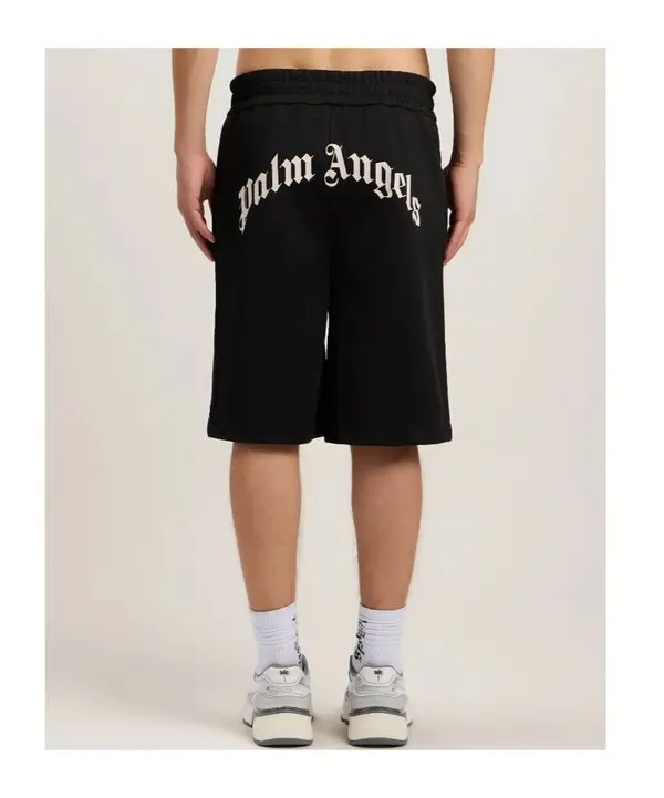 Palm Angels Curved Logo Track Shorts