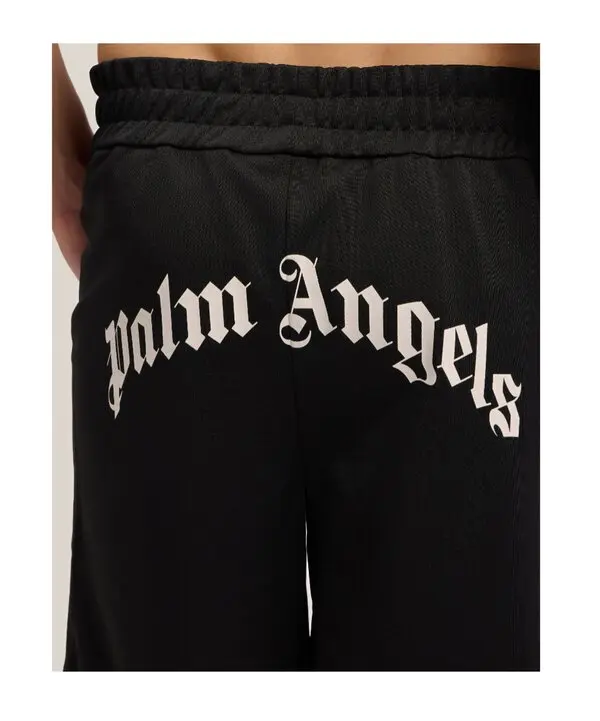 Palm Angels Curved Logo Track Shorts