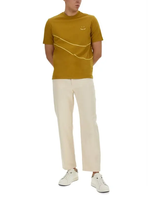 Paul Smith Logo Detailed Crewneck T-shirt - Brown
