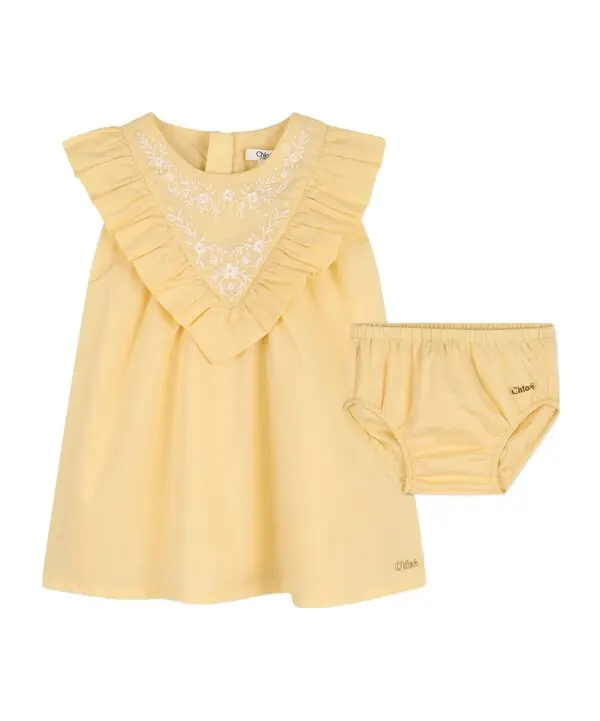 Chloé Sleeveless Embroidered Bloomer Set - Nude