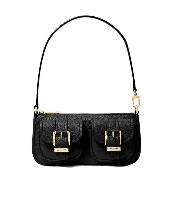 Michael Kors Zoe Buckle Detailed Shoulder Bag - Black