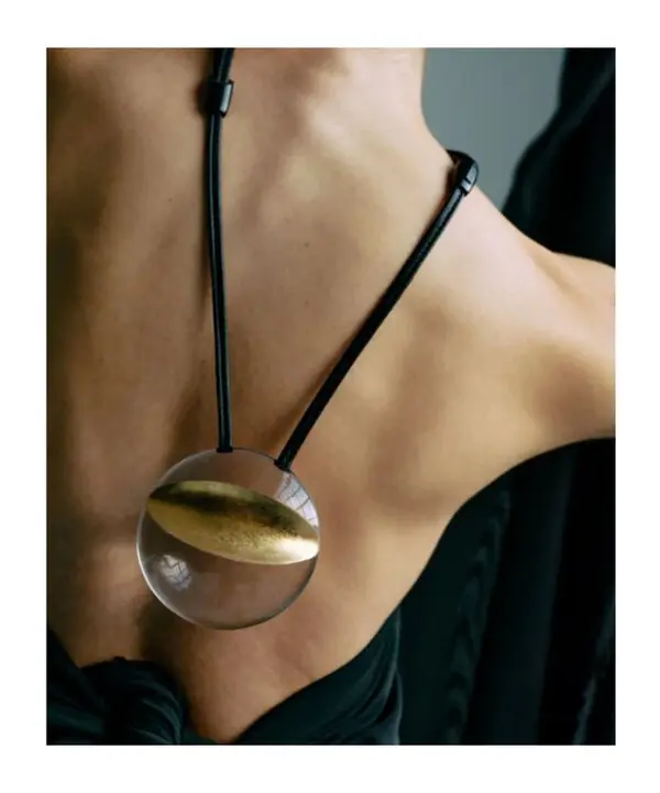 MONIES Isola Foil-detail Disc Necklace