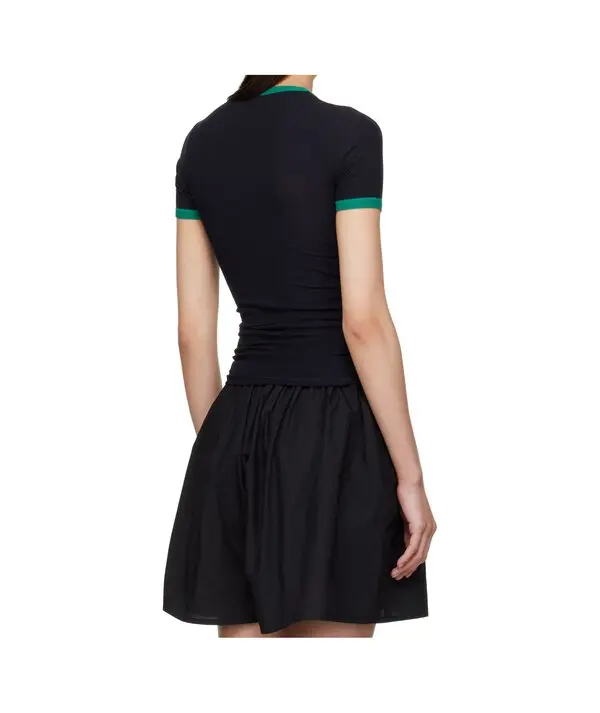 BASERANGE Rib Knit Short Sleeve Top