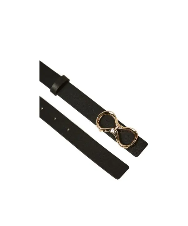 TWINSET Logo Buckle Reversible Leather Belt