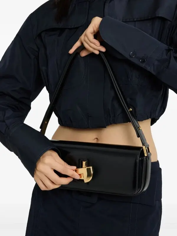 PATOU Le Lock Leather Shoulder Bag