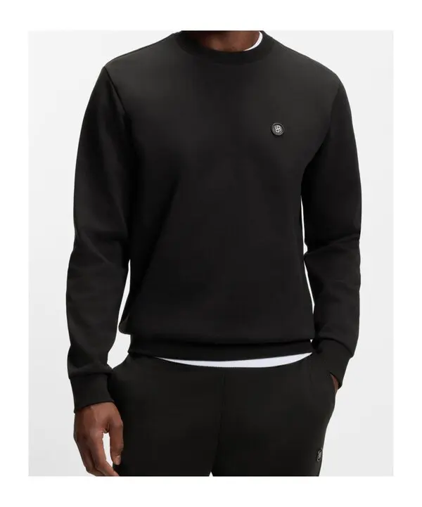 Hugo Boss Logo Plaque Crew Neck Sweatshirt