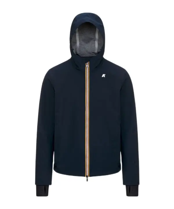 K-WAY Zip-up Hooded Jacket With Long Sleeves - Black
