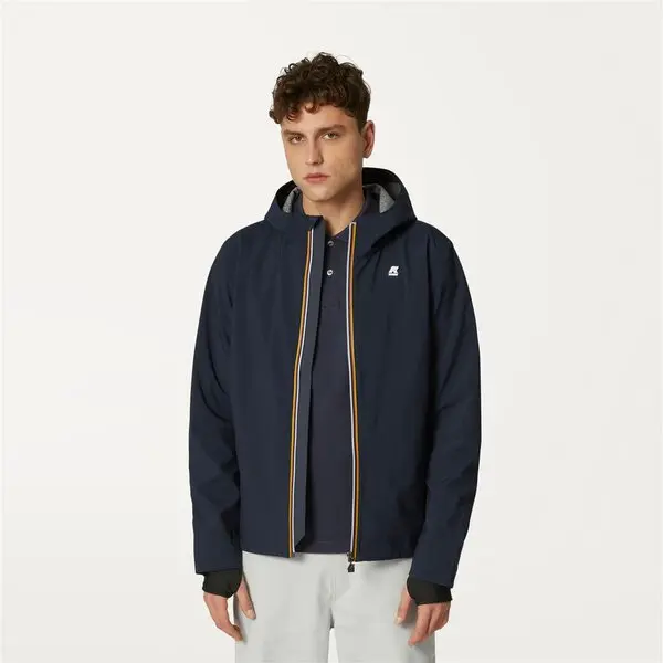 K-WAY Zip-up Hooded Jacket With Long Sleeves - Black