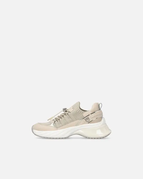 Pinko Ariel Lace-up Sneakers - Nude