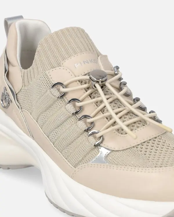 Pinko Ariel Lace-up Sneakers - Nude