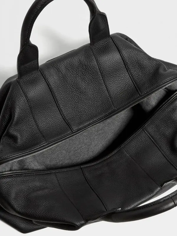 Zegna Deerskin Holdall Bag - Black