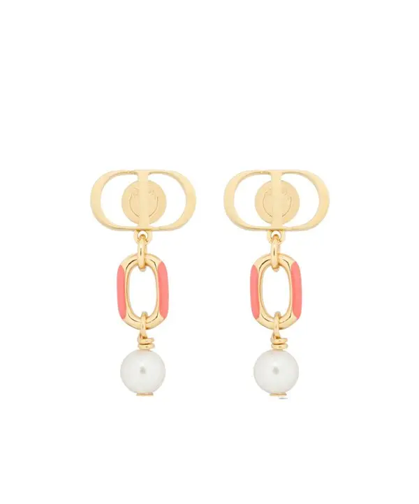 Dior Dioriviera Petit Cd Earrings - Gold/coral
