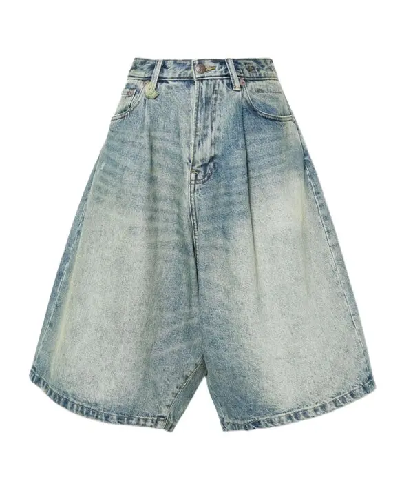 R13 Belt Loop Denim Shorts - No
