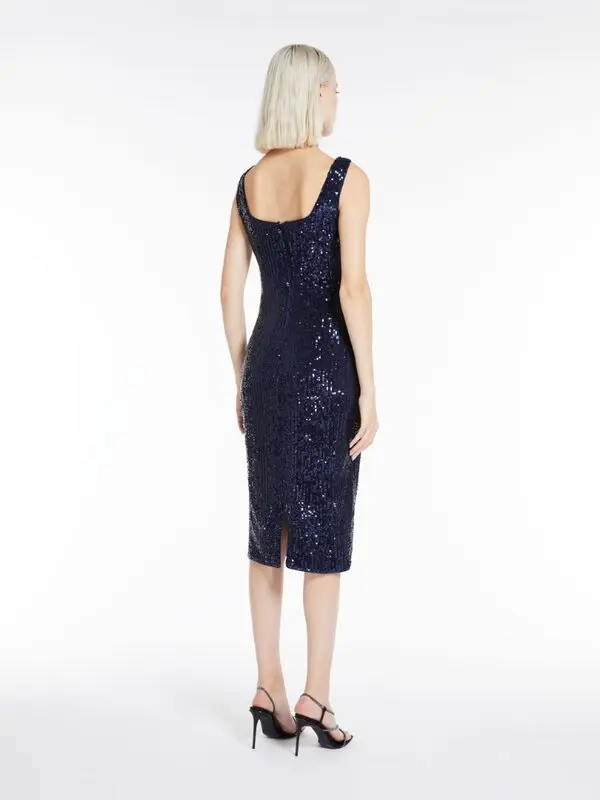 Max Mara Sleeveless Sequined Midi Dress