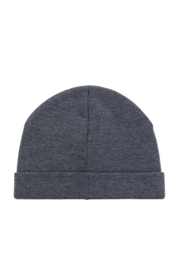 Emporio Armani Logo Embroidered Wool Beanie