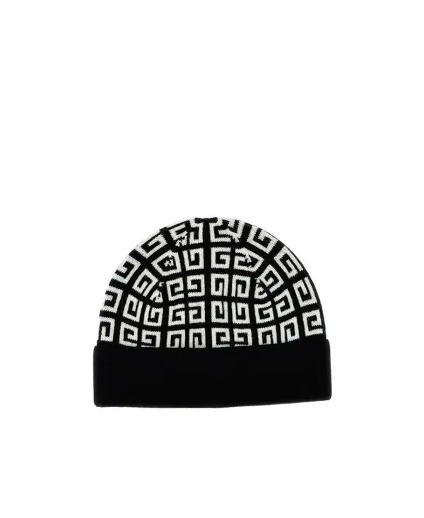 Givenchy Logo Woolen Beanie - Black