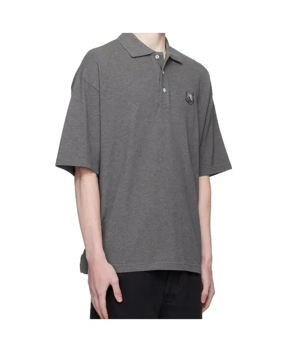 Maison Kitsuné Fox Patch Relaxed Polo Shirt