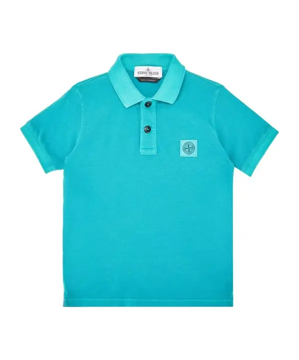 Stone Island Compass Appliqué Cotton Polo Shirt