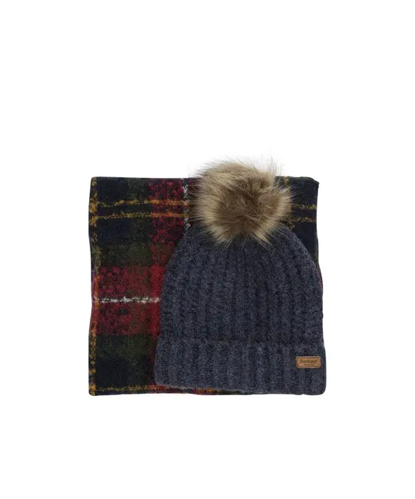 Barbour Beanie And Scarf Set - Black