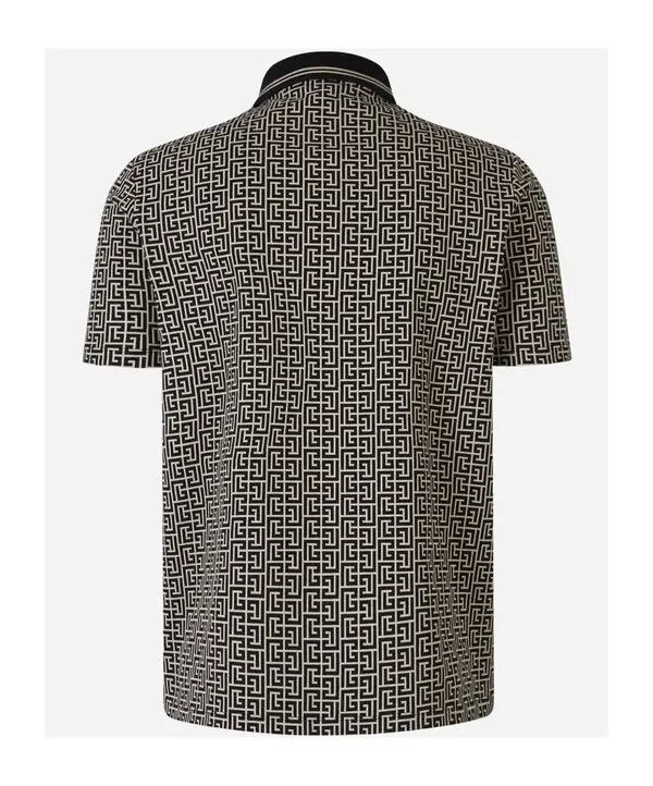 Balmain Monogram Polo Shirt