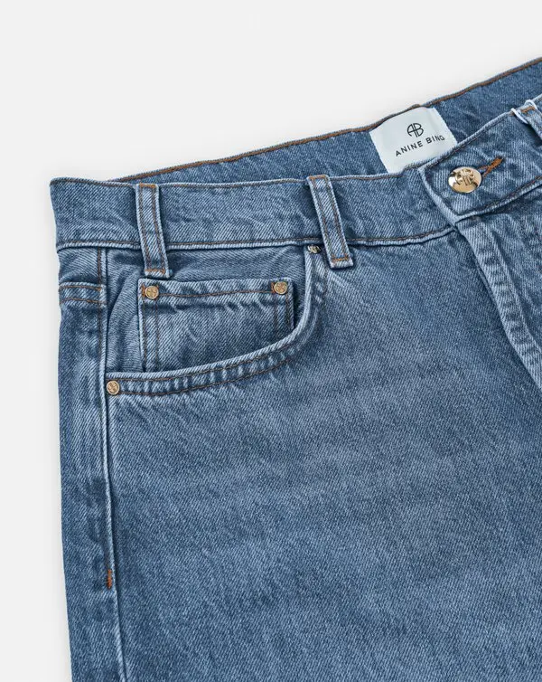ANINE BING Mid-wash Wide-leg Jeans