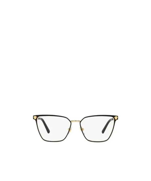 Versace Logo Flat Mirror Eyeglasses - White