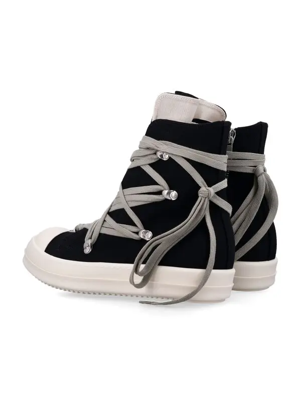 Rick Owens High Top Sneakers With Eyelet Lace-up Detail