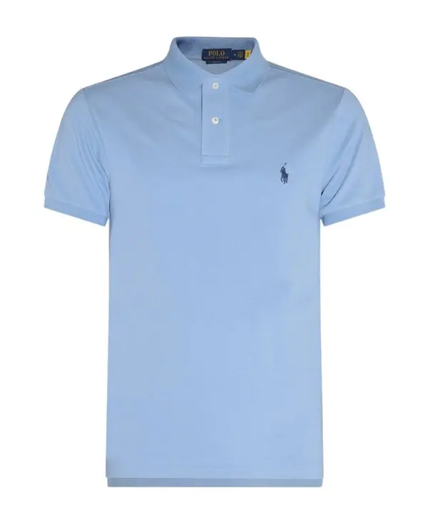 Polo Ralph Lauren Logo-embroidered Cotton Polo Shirt - Blue