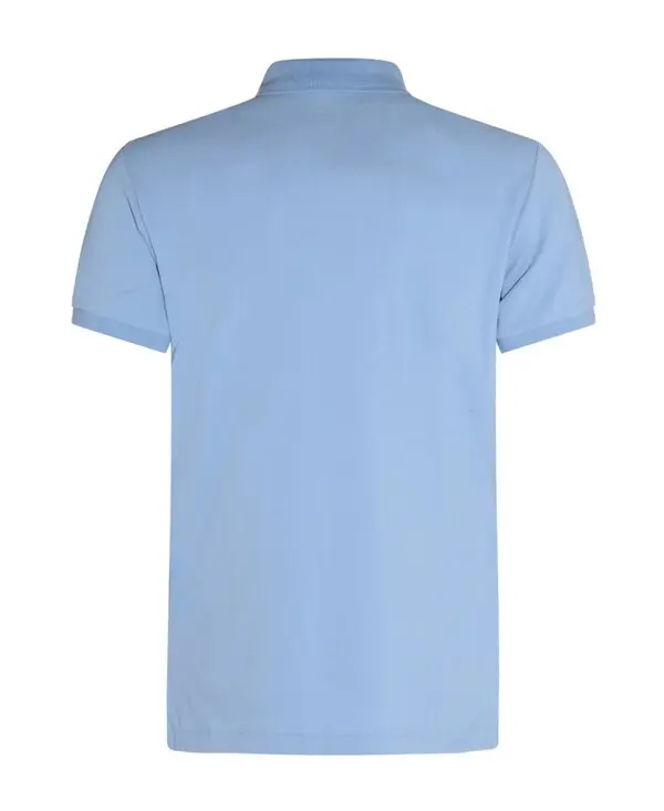 Polo Ralph Lauren Logo-embroidered Cotton Polo Shirt - Blue