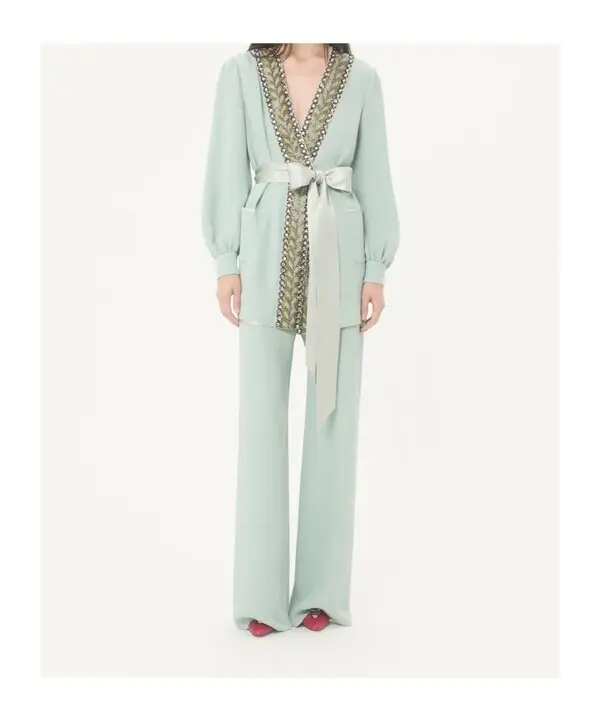 Valentino Garavani V-neck Embroidered Blouse