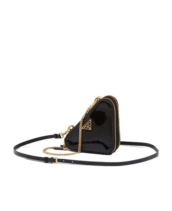 Prada Patent Leather Mini Pouch - Black